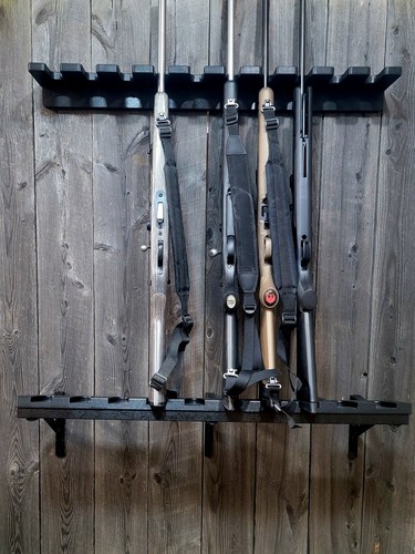 CLOSET WALL 10 GUN RACK BASE BRACKETS COMBO TACTICAL LONG GUN RIFLE ...