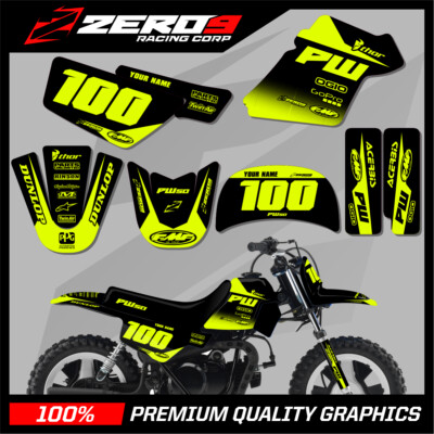 YAMAHA PW 50 GRAPHICS KIT PEEWEE 50 GRAPHICS MINI BIKE GRAPHICS BLOCK ...