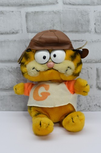 Vintage 1981 Garfield Pilot Hat Plush Stuffed 9" Dakin G Shirt | eBay