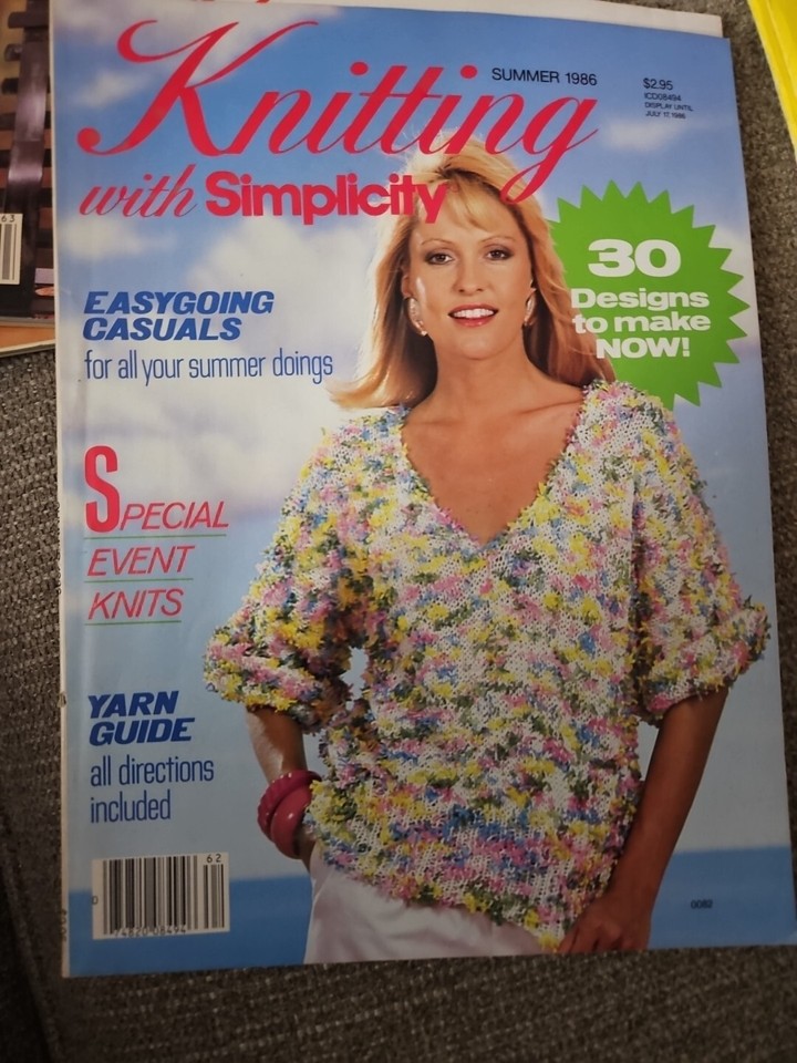 4 Knitting with Simplicity Magazines 1986 | eBay