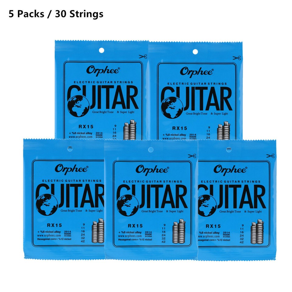 5/10 Packs Orphee Electric Guitar Strings RX15/RX17 Super / Normal ...