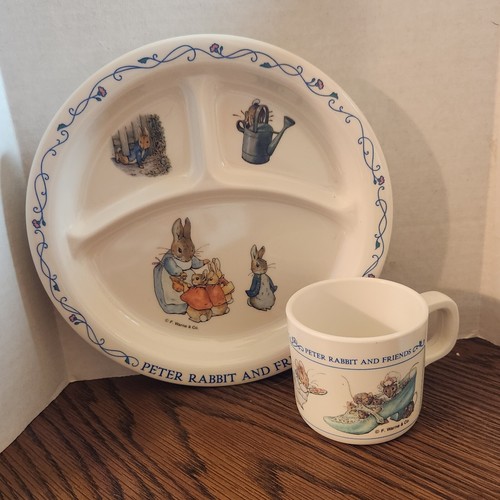 Beatrix Potter PETER RABBIT and Friends EDEN Melamine Plate & Cup ...