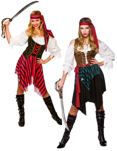 Ladies Pirates Costume Pirate High Seas Buccanner Womens Wench | eBay