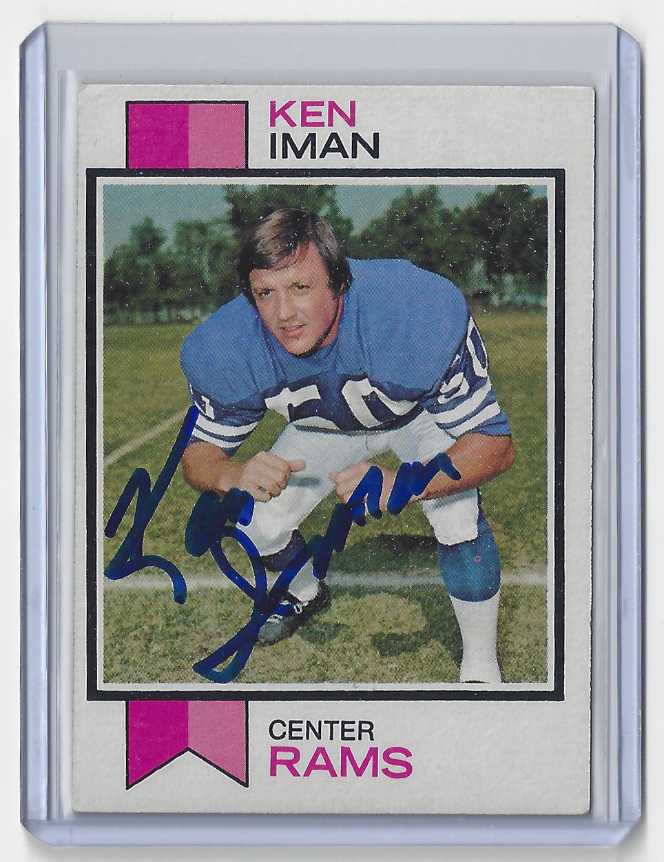 1973 RAMS Ken Iman signed card Topps #152 AUTO Autographed Los Angeles ...