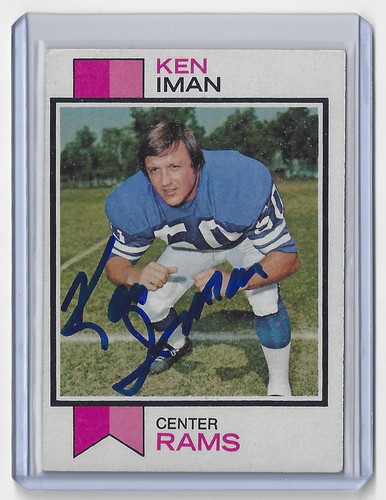 1973 RAMS Ken Iman signed card Topps #152 AUTO Autographed Los Angeles ...