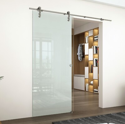 Diyhd Stainless Steel Glass Sliding Door Hardware Barn Glass Track Kit ...
