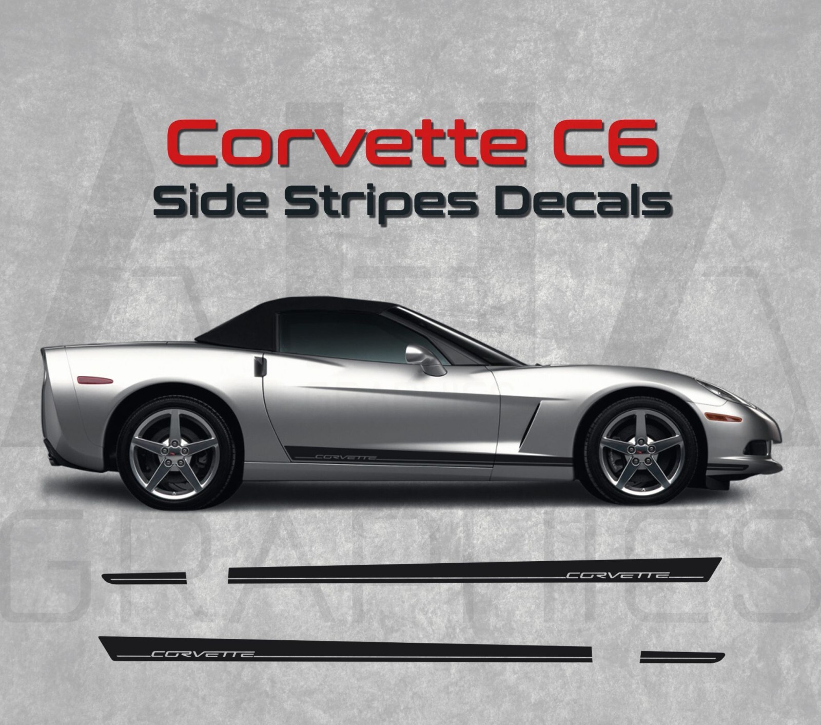 Chevrolet Corvette C6 Side Stripes Decals | eBay