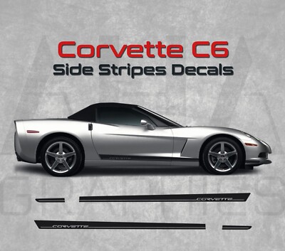 Chevrolet Corvette C6 Side Stripes Decals | eBay