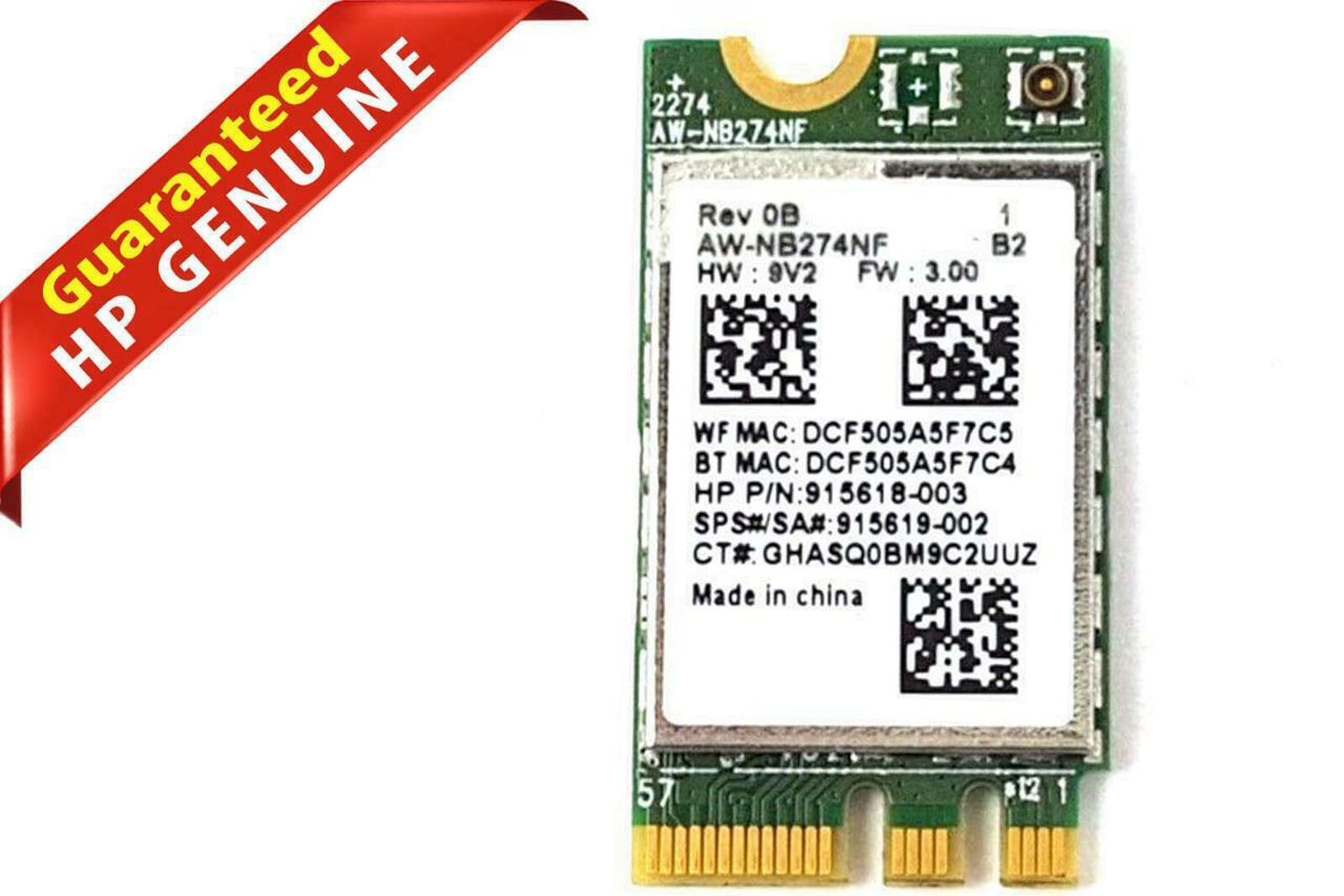 Lot X2 HP 15-DB0015DX Laptop WiFi Adapter 915619-003 RTL8723DE L21480 ...