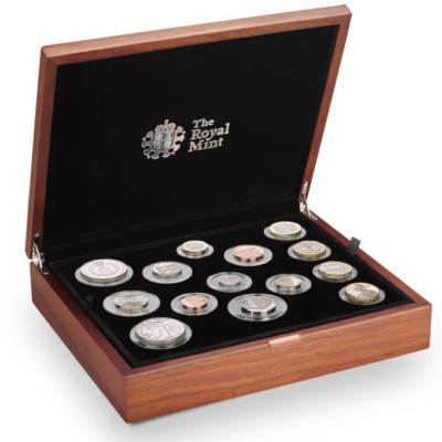 Royal Mint 2017 UK Premium Proof Coin Set 13 Coins and Medal FULL ...