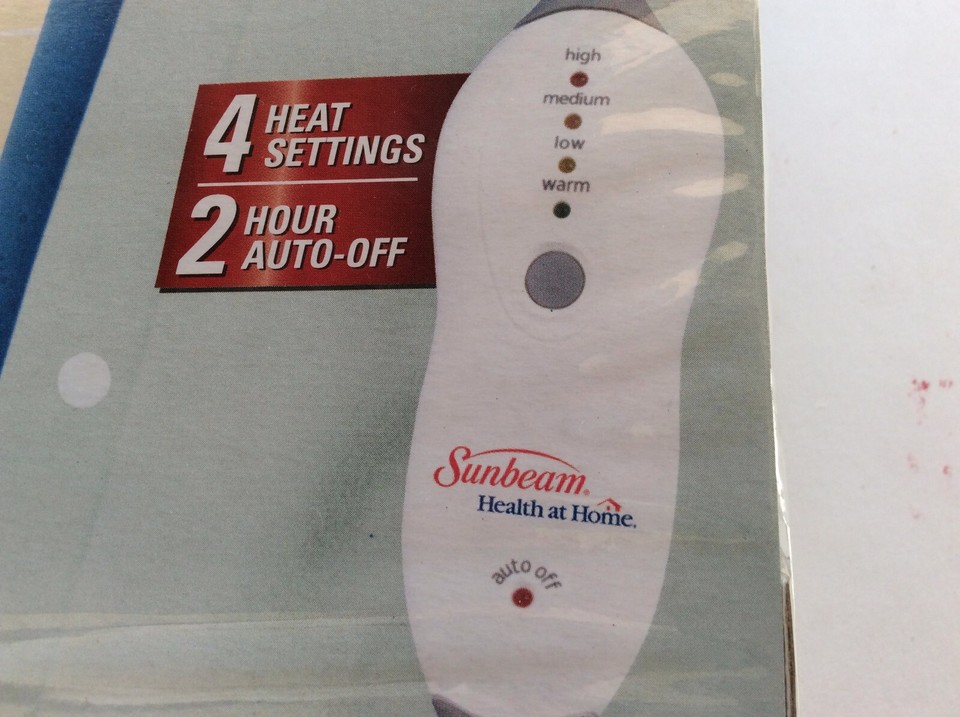 Sunbeam Heating Pad Ultraheat Technology 4, HEAT SETTINGS | eBay