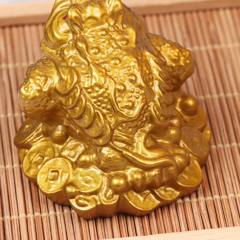Wealth Golden Frog Toad Coin Chinese Fortune Frog Feng Shui Toad Lucky ...