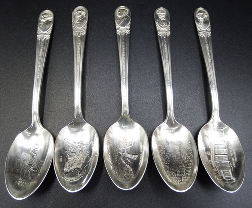 VTG set of 9 Presidential Spoons Wm Rogers Mfg Co Silver Plate Set | eBay