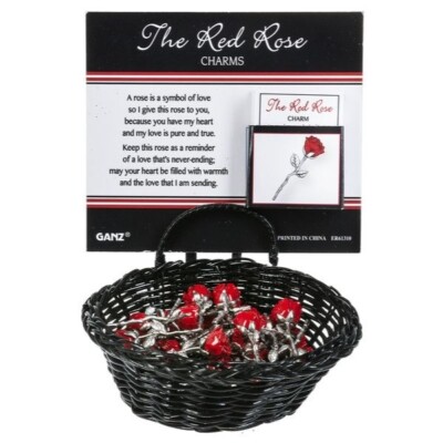 Ganz The Red Rose Miniature Charm Token with Insert Card | eBay