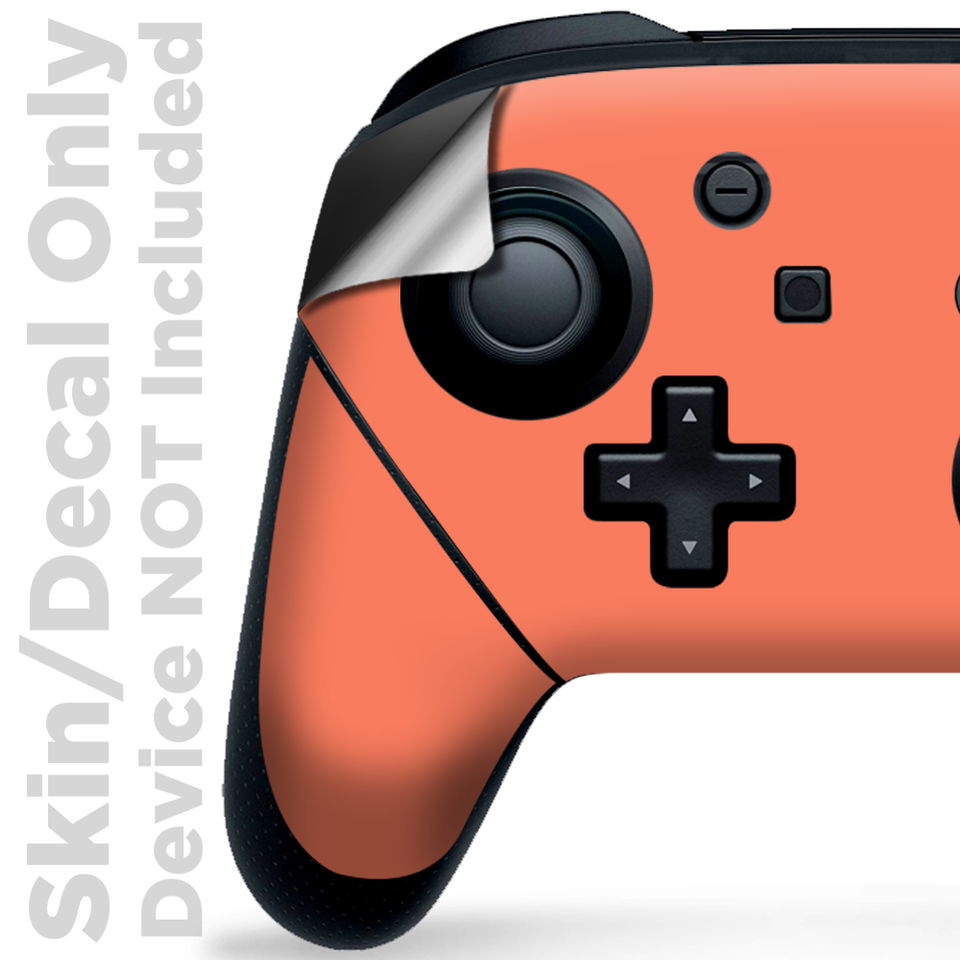 Nintendo Switch Pro Controller Skin Decal Vinyl Wrap - Solid Salmon ...