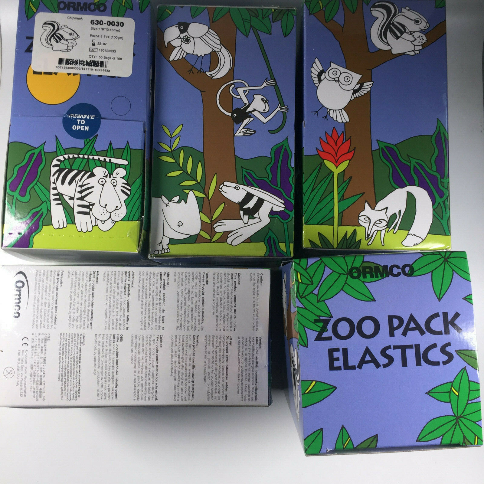 ORMCO Zoo Pack Elastics Dental Clear Yellow 100pc/pk 3.5OZ Workers' Day ...
