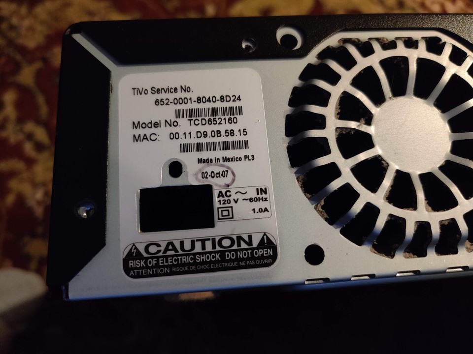 1TB Tivo Series 3- Model No. TCD652160 HD Hard Drive - Correctly imaged ...