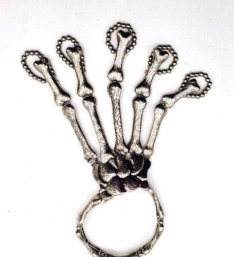 Halloween Women's Finger Skeleton Hand Bracelet Metal Chain Wrist ...