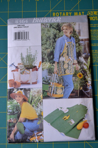 Butterick 4364 sewing pattern, garden accessories: apron, knee pads ...