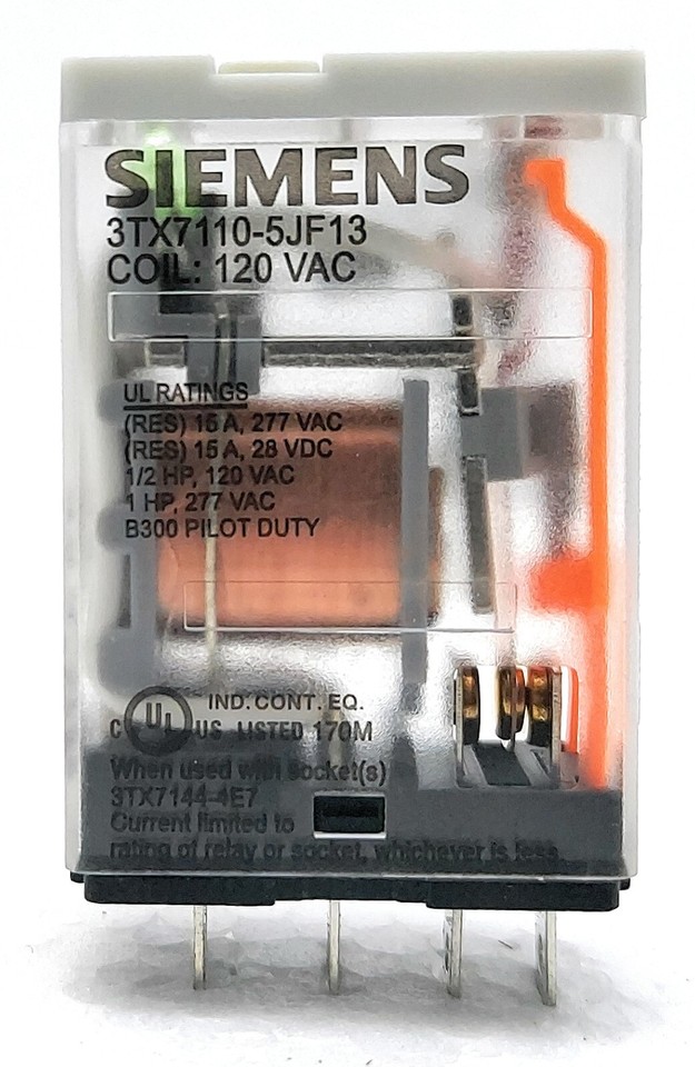 Siemens 3TX71 120VAC Relay SPDT 3TX7110-5JF13 Module | eBay