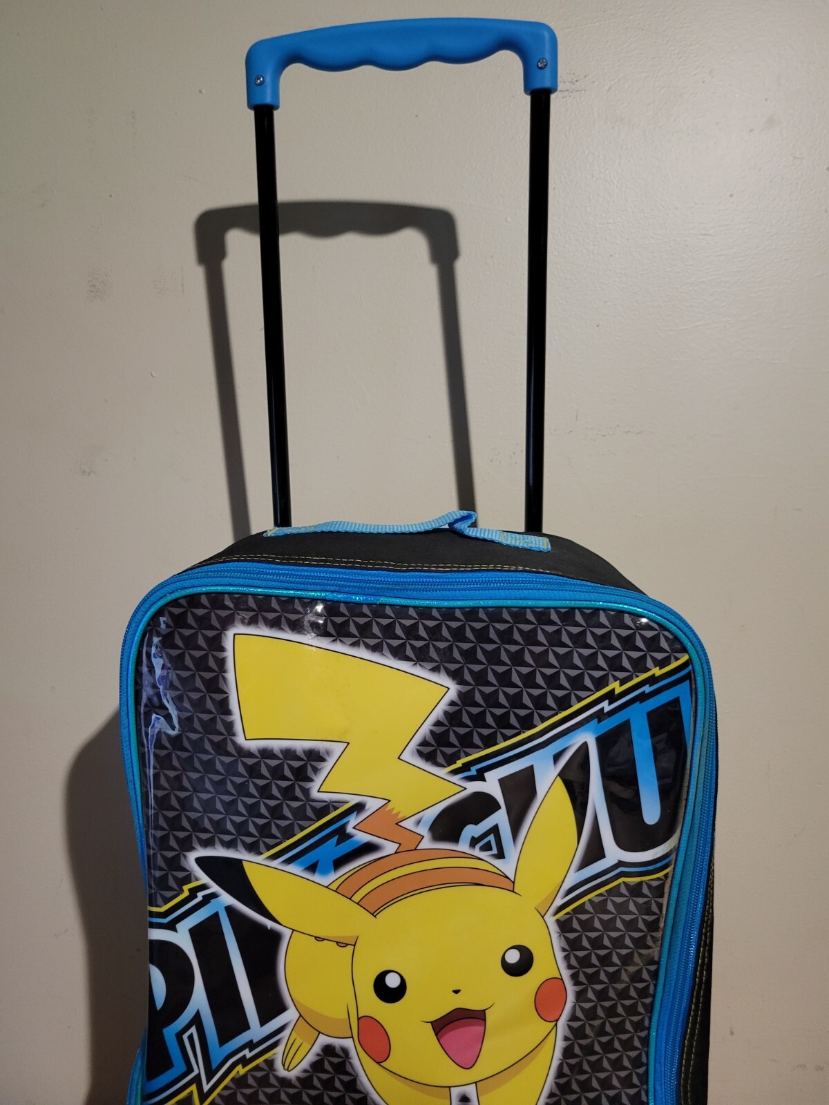 Genuine Pokemon Pikachu Rolling Suitcase Carry On Kids Youth 2015 Black ...