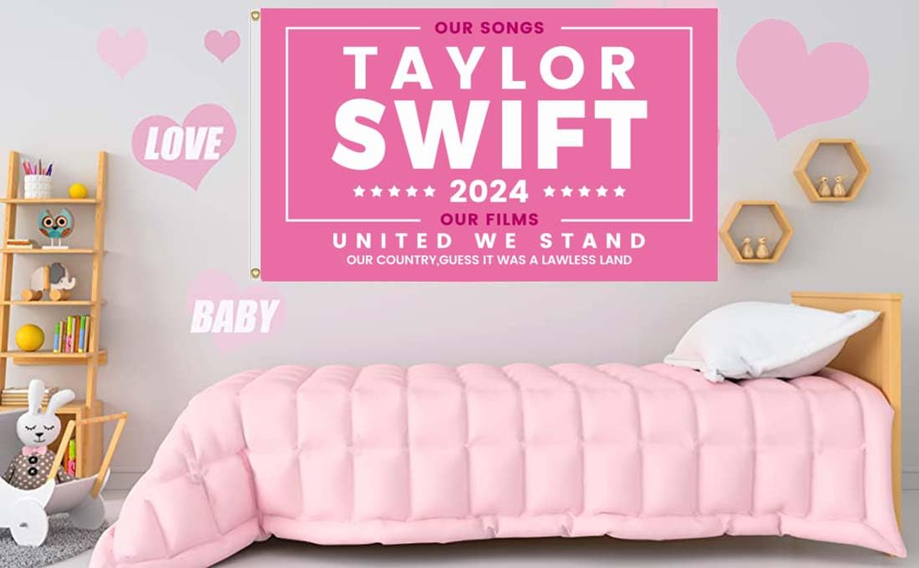 Taylor 2024 Flag 2X3 Ft Fun and Stylish Pink Musician Flags for Room ...