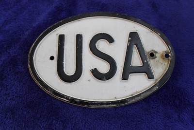 Metal USA Grille Badge License Plate Topper Sign Bumper Accessory Badge ...