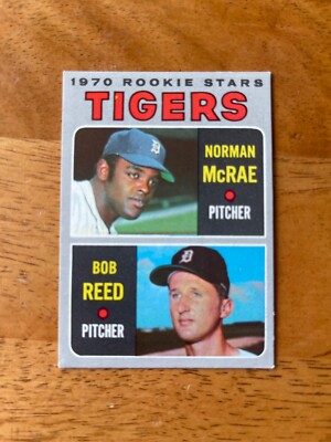 DCC: 1970 Topps Rookies Norman McRae Bob Reed Detroit Tigers #207 NM-MT ...