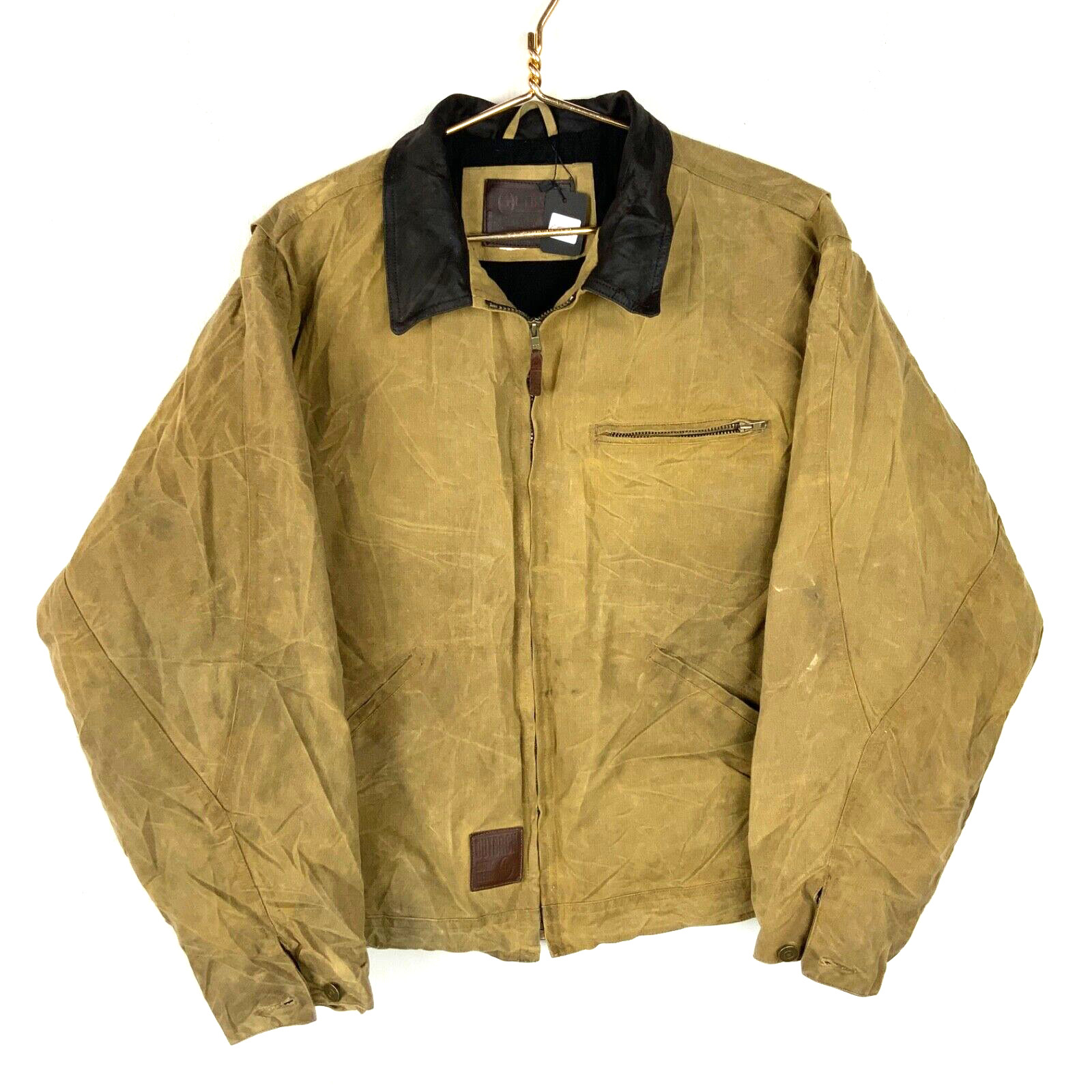 Vintage Outback Waxed Harrington Jacket Large Beige C… - Gem