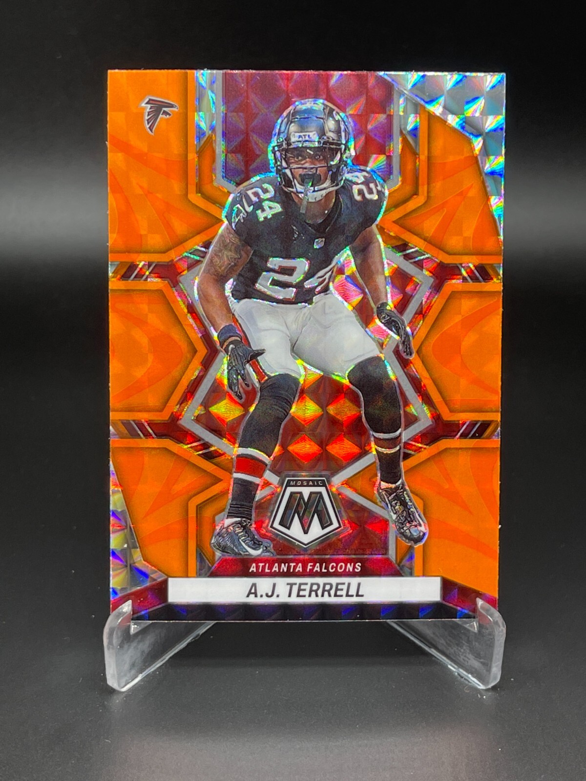 A.J. Terrell 2022 Panini Mosaic Orange Reactive Prizm #11 Atlanta Falcons | eBay