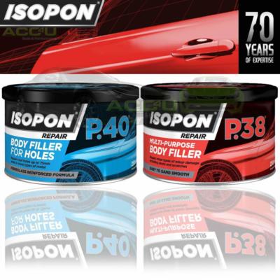 U-POL ISOPON P38 P40 Car Metal Bodywork Fibreglass Body Filler Repair 2 ...