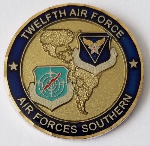USAF 12th Twelfth Air Forces Southern 3 Star Presented By The Commander | eBay