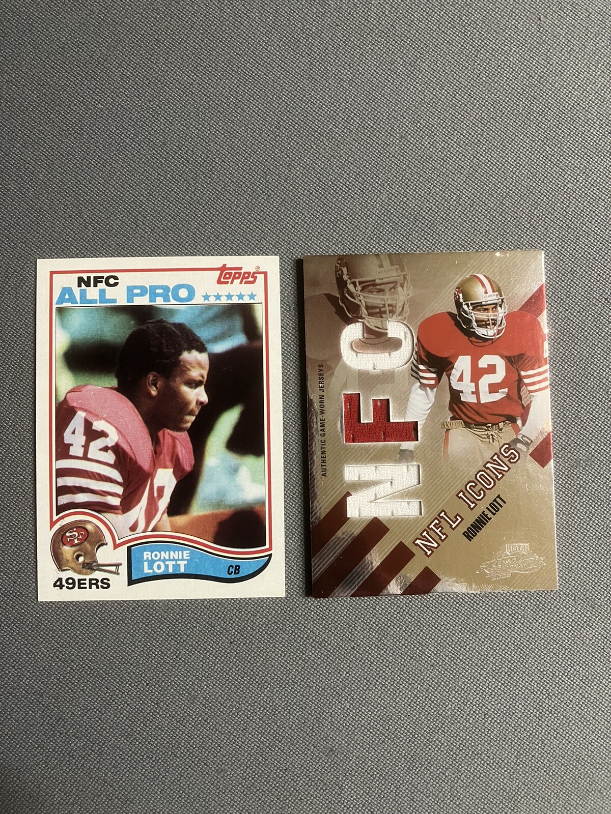 49ers Ronnie Lott Rookie And Triple Jersey Card Lot, ExMnt. | eBay