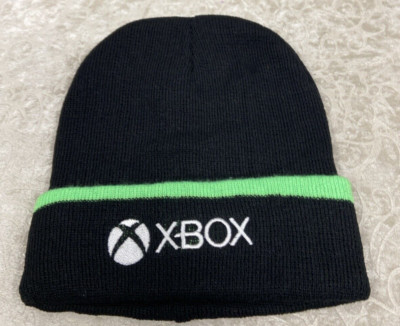 Microsoft XBOX Beanie Unisex OS Black Acrylic Knit Hat Cap beanie, NEW ...