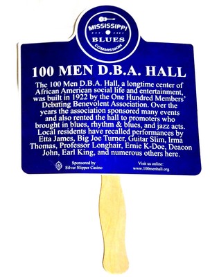 Unique 8" Mississippi Blues Commission Hand Sign Promo Fan 100 Men DBA ...