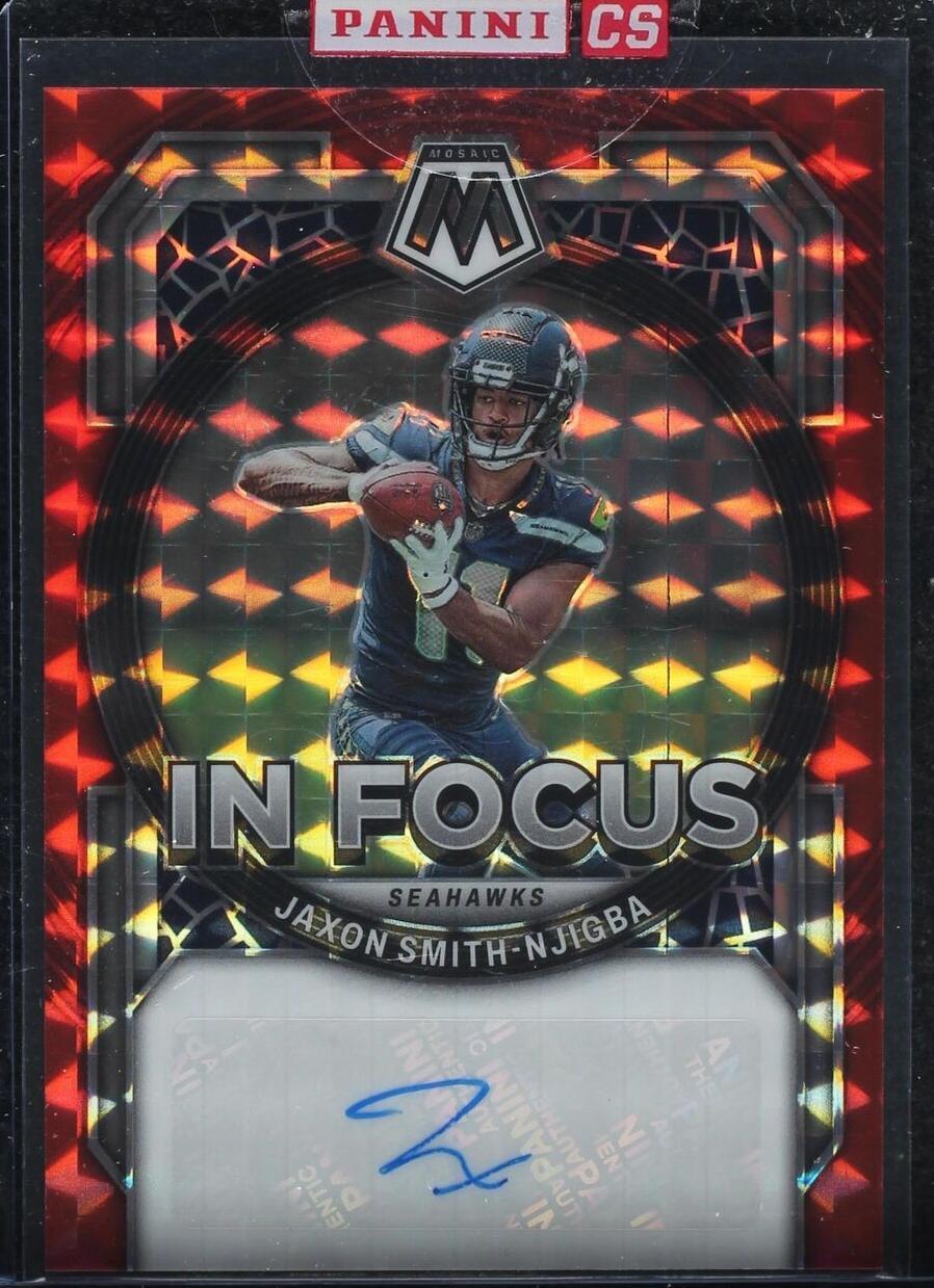 2023 Panini Mosaic - In Focus Signatures Jaxon Smith-Njigba #IF-JSN Red ...