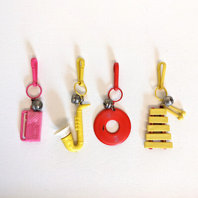 4 Pc. Lot Vintage 1980's Music Themed Colorful Plastic Novelty Bell ...