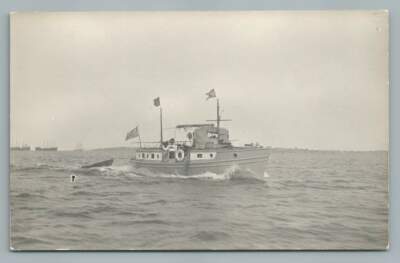 Nice Pleasure Motorboat "Omikse~Portland" Maine? RPPC Antique Photo ...