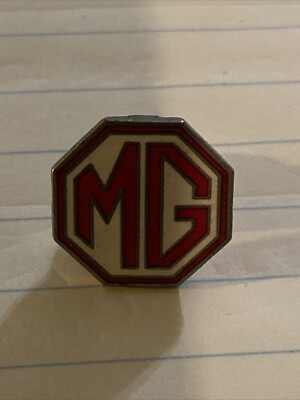 MG AUTOMOBILE ENAMELED LAPEL PIN or HAT PIN RED/WHITE BADGE | eBay