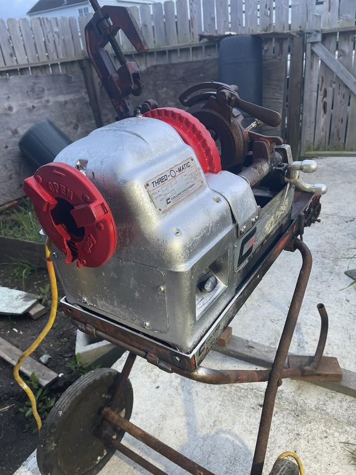 A60 Collins Thred-O-Matic 60A Pipe Threader + Collins Table With Wheels ...