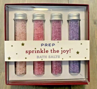 NEW P.R.E.P Sprinkle The Joy! Bath Salts Gift Set 4 Festive Scents ...