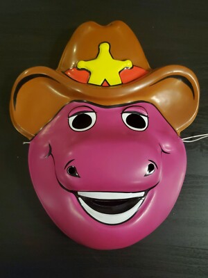 Vintage Barney the Dinosaur Halloween Mask Rubies | eBay