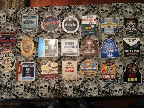 Beer pump clip job lot 20 badges - 20 different breweries cask real ale ...