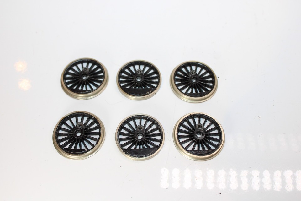 4mm Romford Loco Driving Wheels 6 x 24mm 18 Spoke 3 Ins & 3 Live - 2 ...