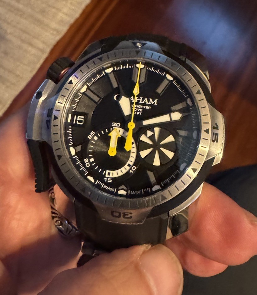 Graham Chronofighter Pro Dive prodive Automatic Watch 500 Meter - Near ...