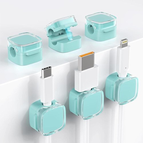 6-Pack Cable Clips, Adjustable Cable Holder for Under Desk Cable ...