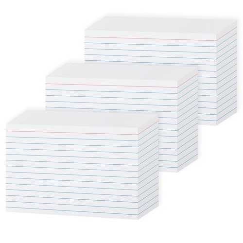300 Pack 4x6 Lined Note Cards - 90LB White Index Cards 4 x 6 Ruled ...