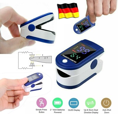 Finger pulsoximeter Puls Messer oxymeter Messgerät Sauerstoff Messen ...