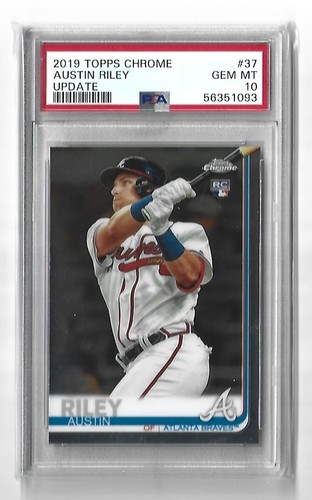 AUSTIN RILEY 2019 Topps Chrome Update #37 ROOKIE CARD PSA 10 GEM MINT ...