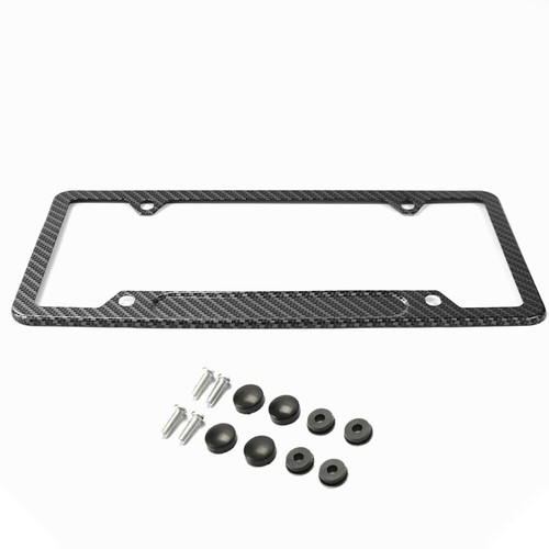Carbon Fiber License Plate Frame Tag Cover Number plates Universal ...